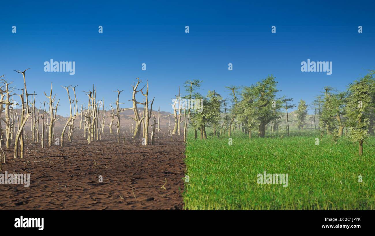climate change crisis, global warming impact on nature Stock Photo - Alamy