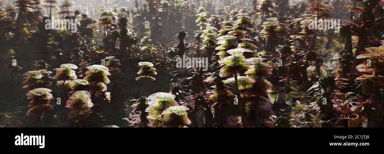 alien forest, plant life on the surface of an exoplanet Stock Photo - Alamy