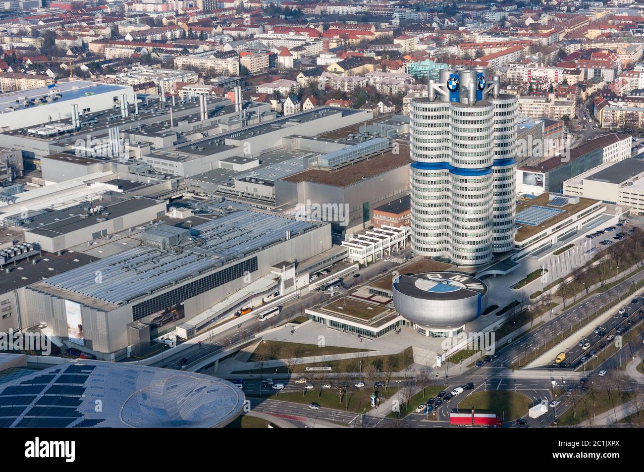 Munich, Germany - March 10, 2016: BMW four-cylinder tower Munich ...