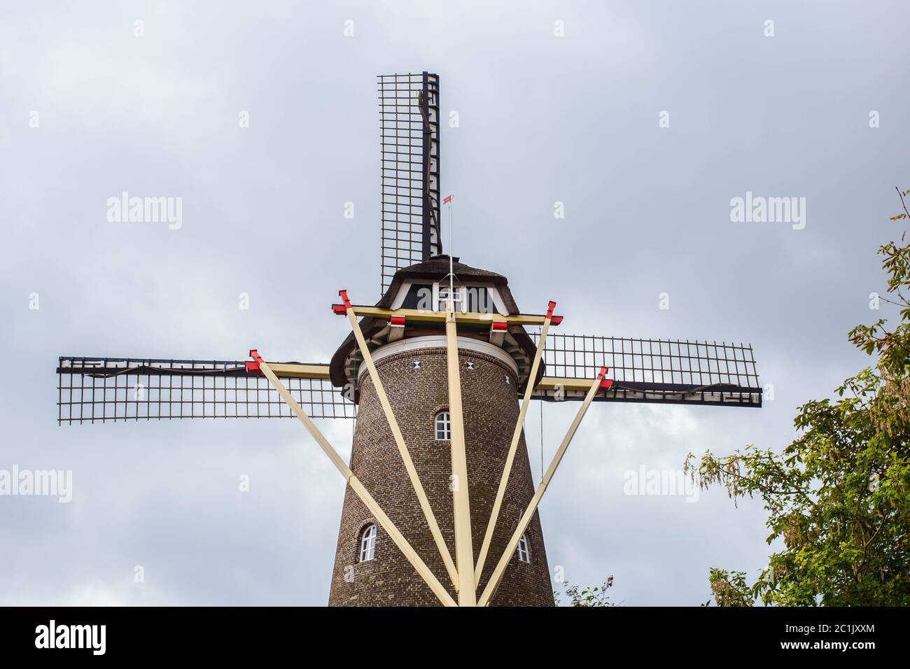 Traditional dutch windmill in the Netherlands close-up Stock Photo - Alamy
