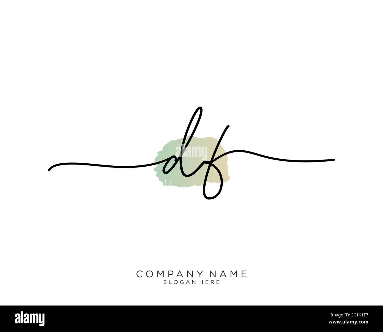 Df initials logo hi-res stock photography and images - Alamy