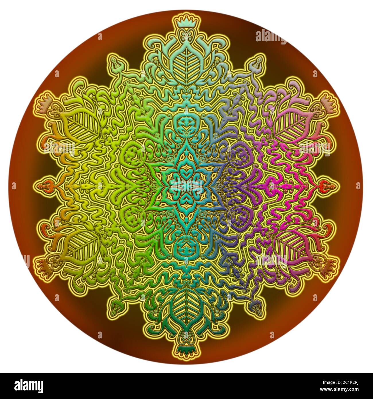 Mandala circle symbol hi-res stock photography and images - Alamy