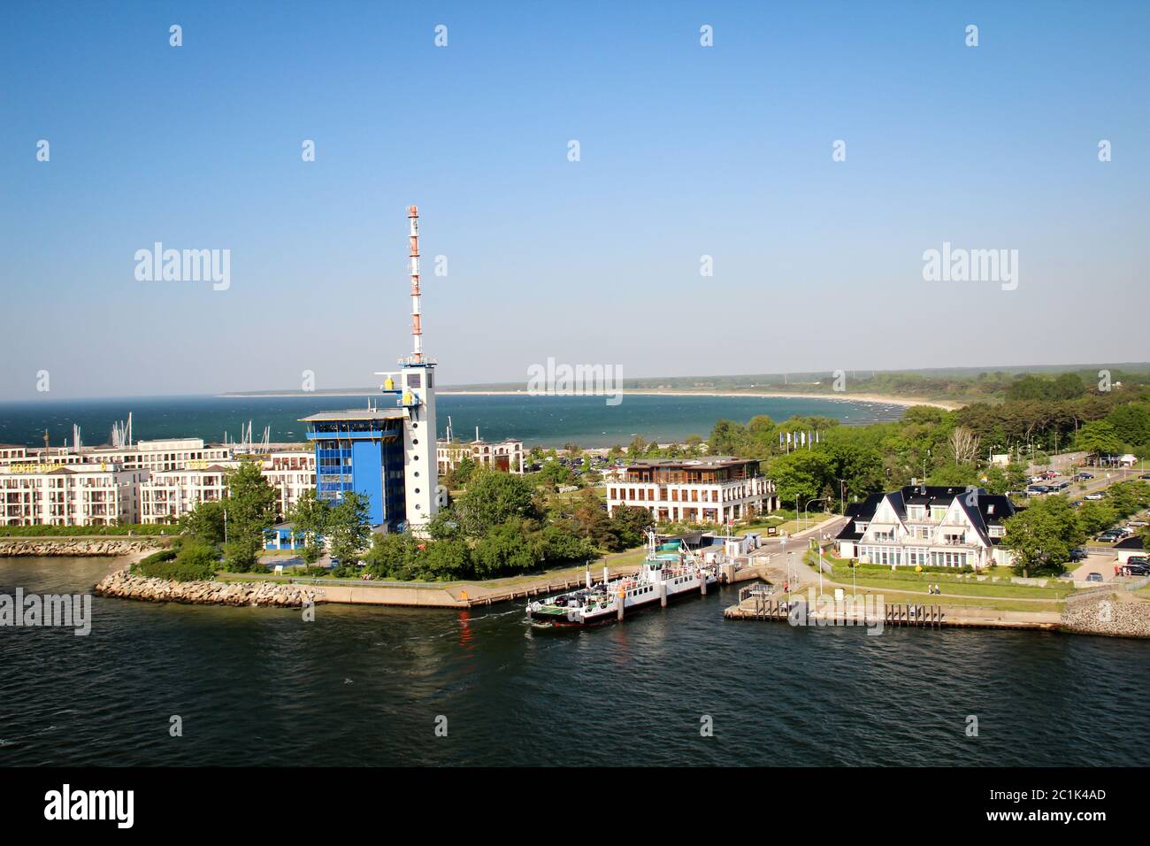 Rostock Warnemuende with ferry Stock Photo - Alamy