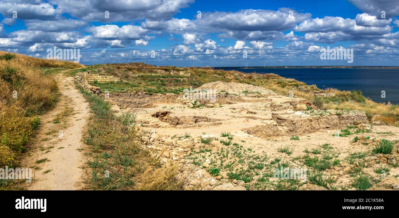 Ancient greek colony Olbia on the banks of the Southern Bug River in ...