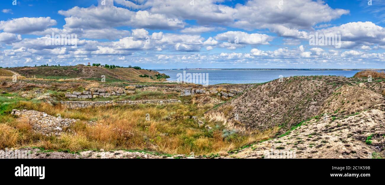 Ancient greek colony Olbia on the banks of the Southern Bug River in ...