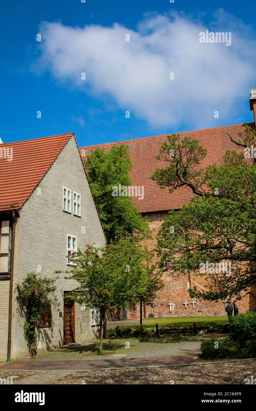 Details of the former monastery Ribnitz Dammgarten Stock Photo - Alamy