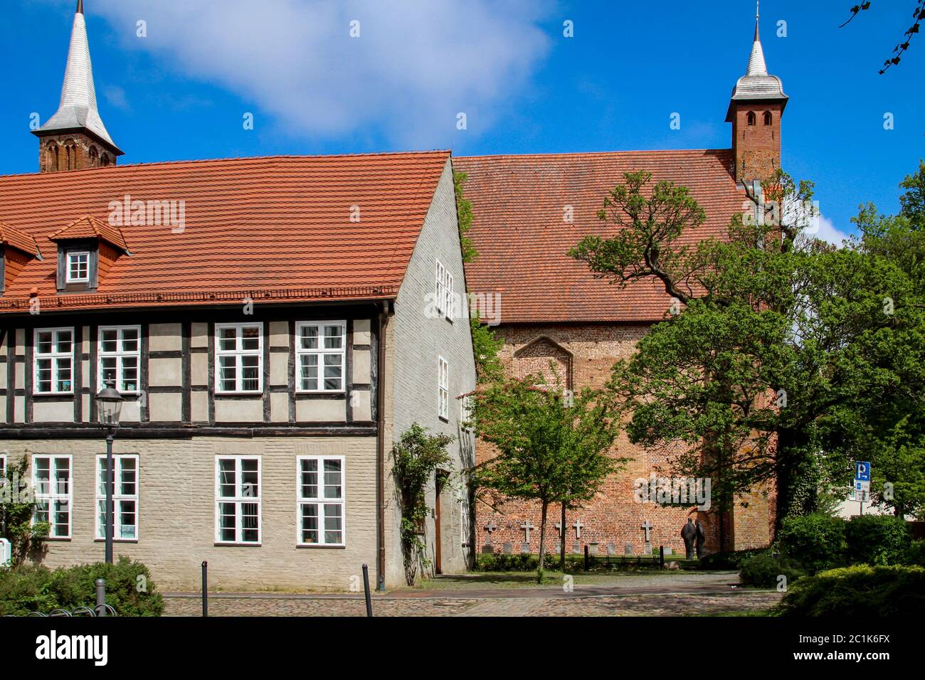 Details of the former monastery Ribnitz Dammgarten Stock Photo - Alamy