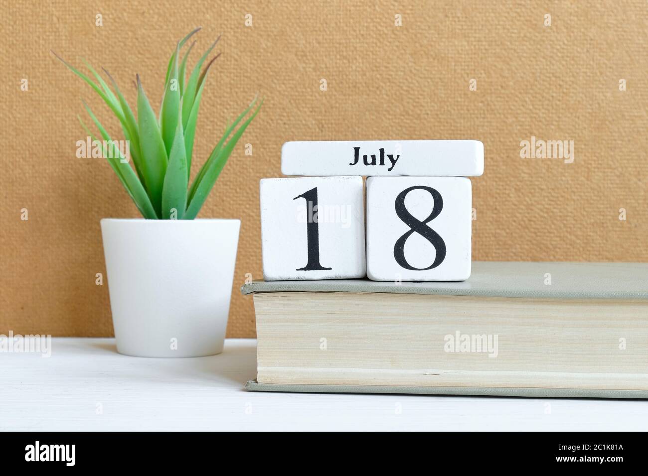 18th july eighteenth day month calendar concept on wooden blocks Stock ...