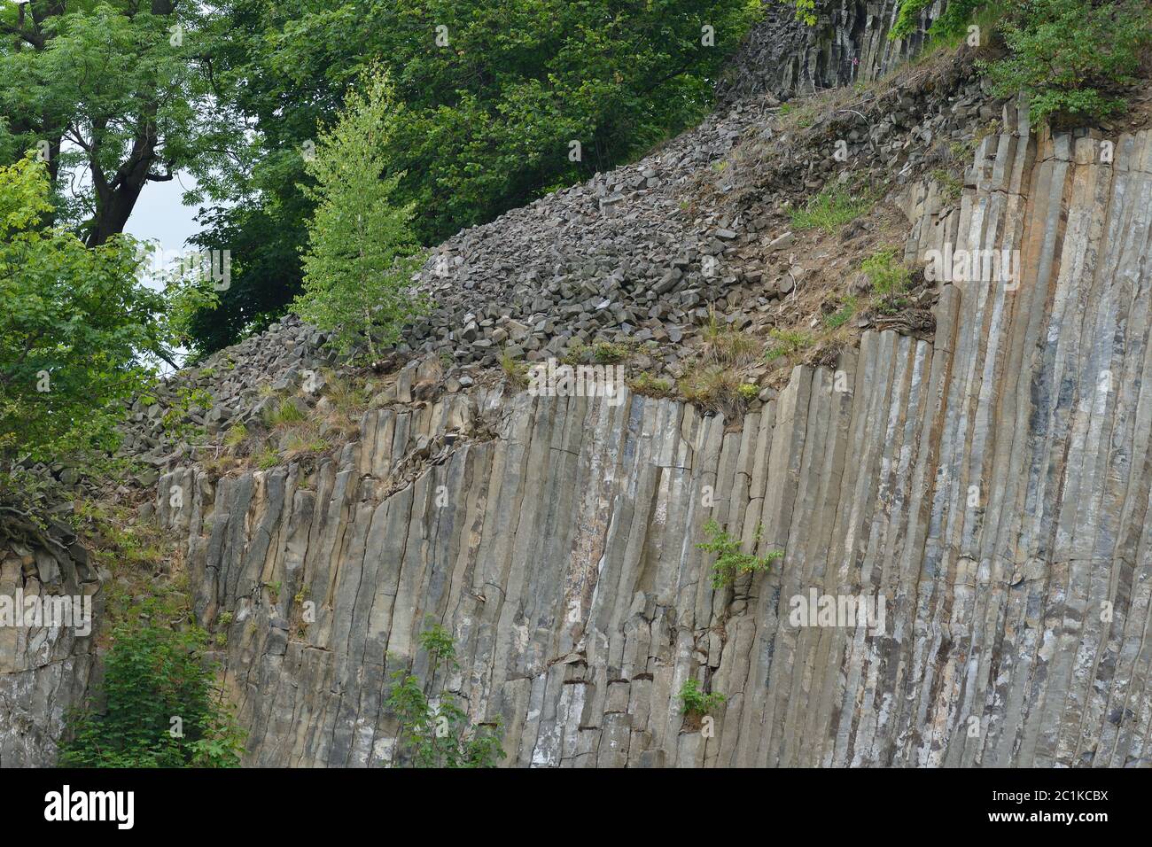 Basalt rock. Detail, geological. ZlatÃ½ vrch Stock Photo - Alamy