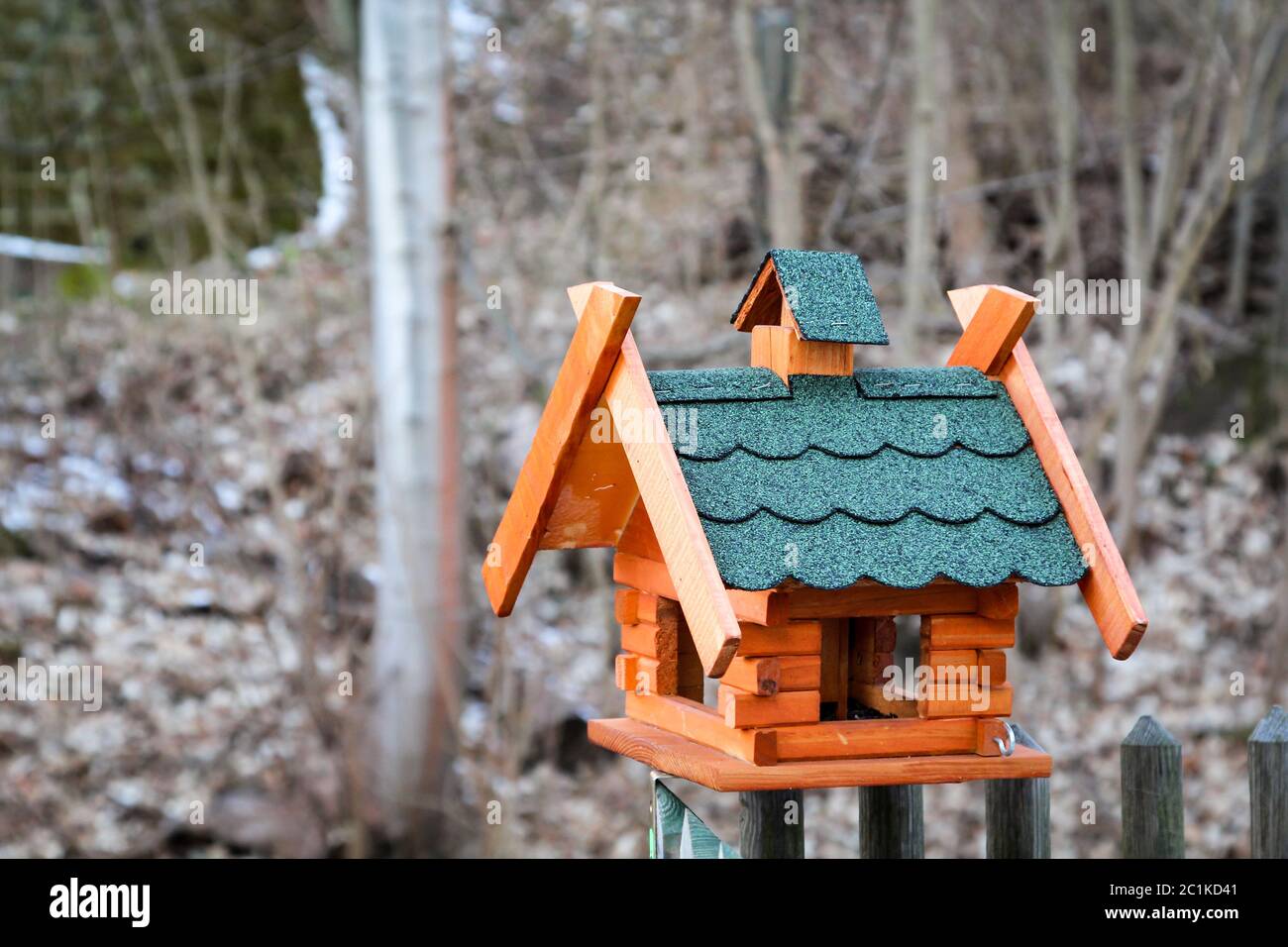 a bird feeder house Stock Photo - Alamy