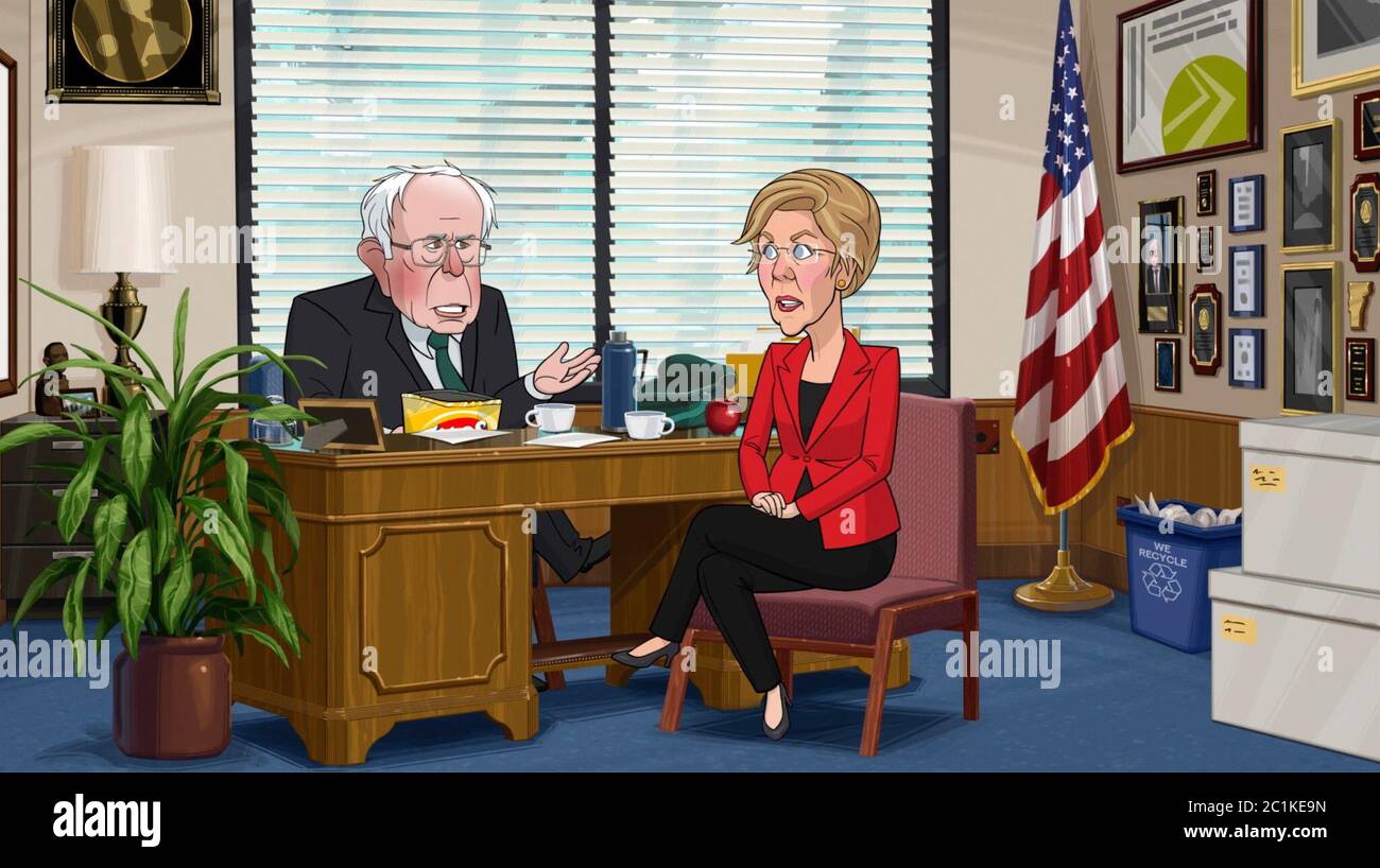 OUR CARTOON PRESIDENT, from left: Bernie Sanders (voice: James Adomian ...