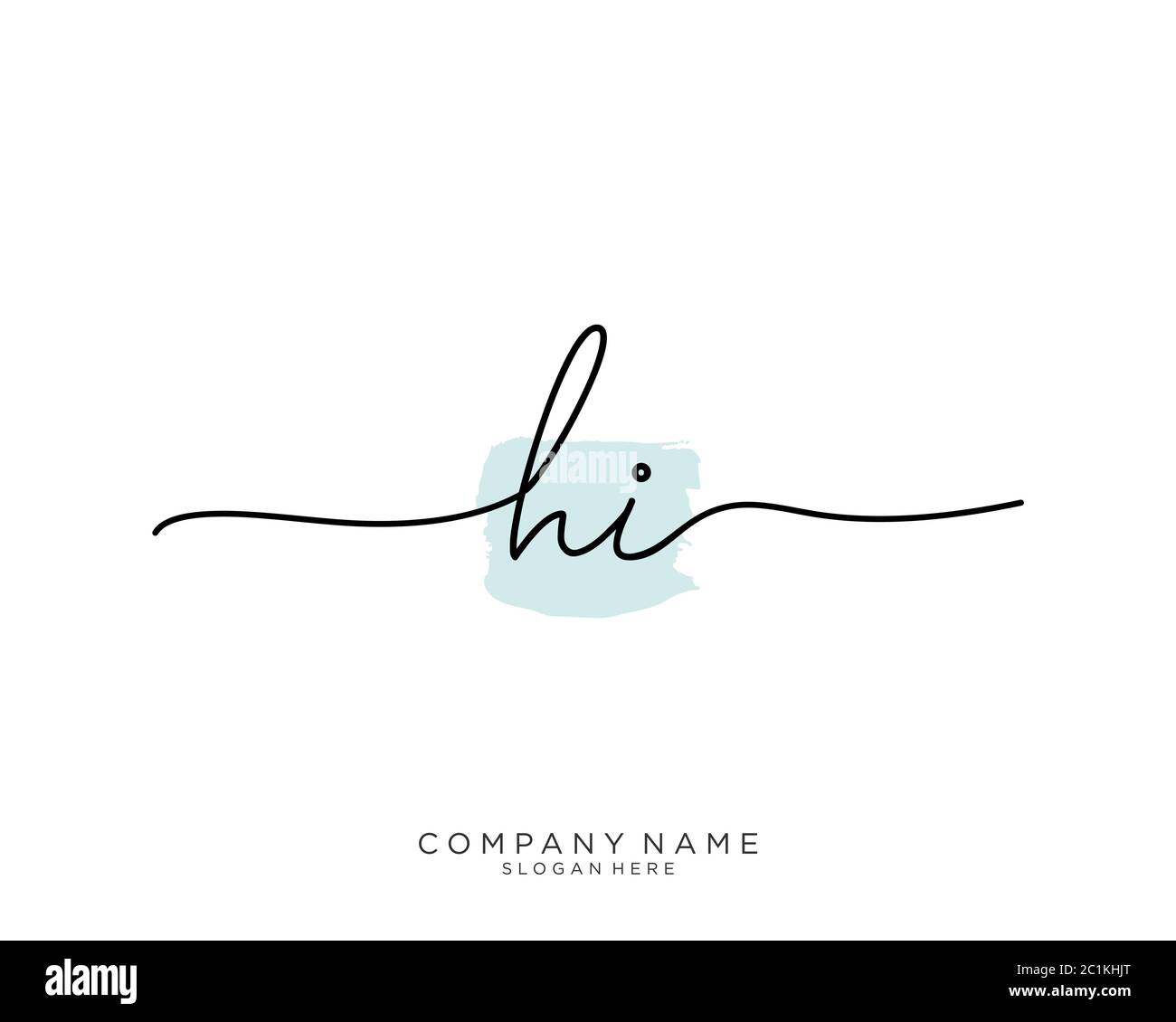 Hi letter logo Cut Out Stock Images & Pictures - Alamy