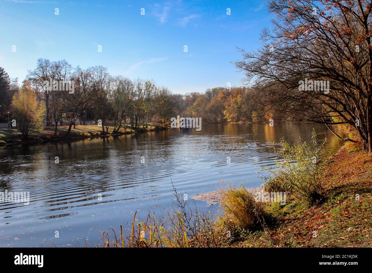 Saale in Halle Saale Stock Photo - Alamy