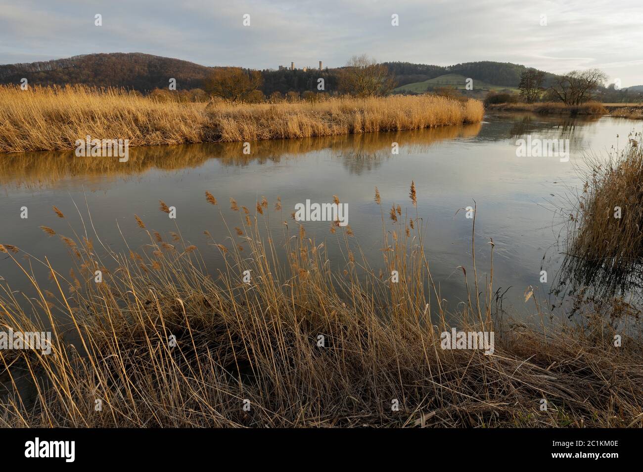 River landscape in the Werra valley in Germany Stock Photo - Alamy