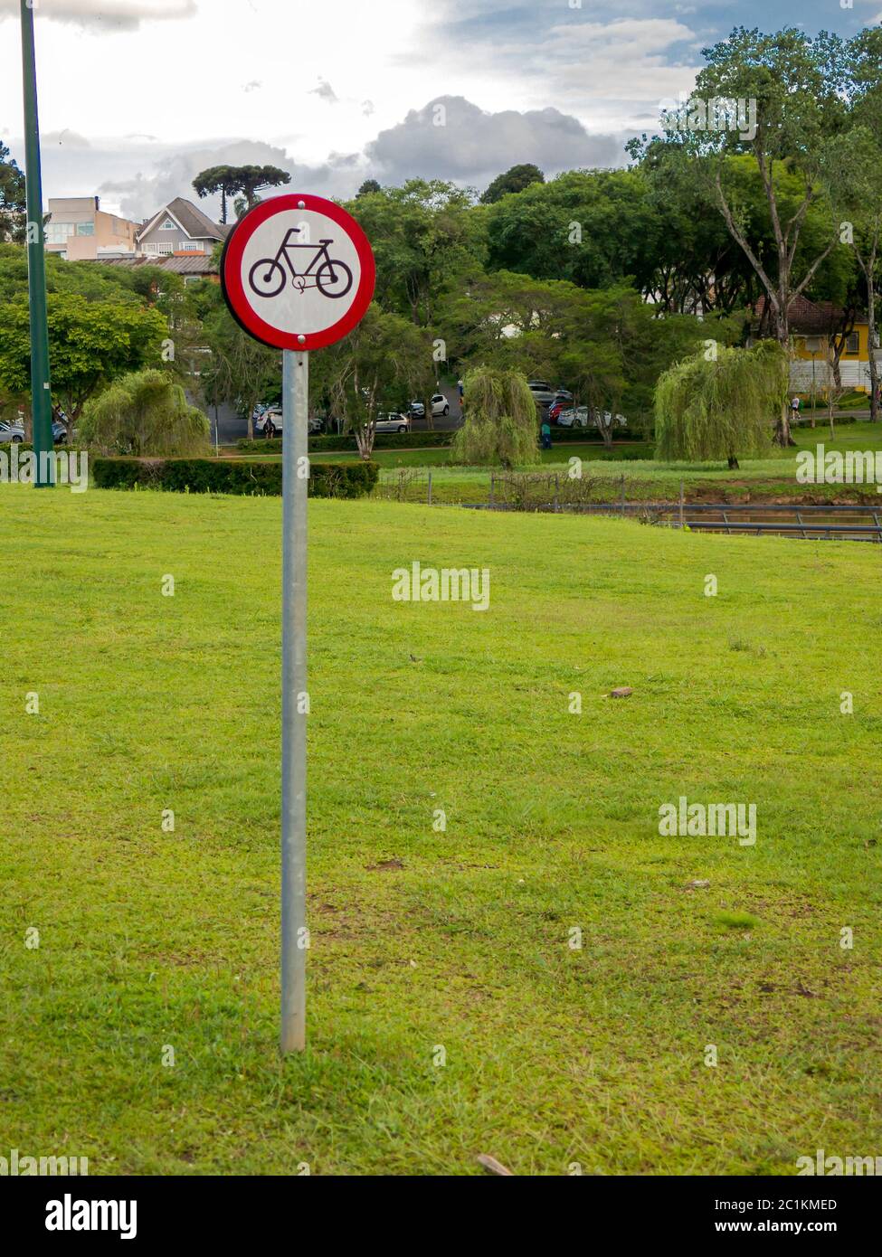 Bike lane signs Stock Photo - Alamy