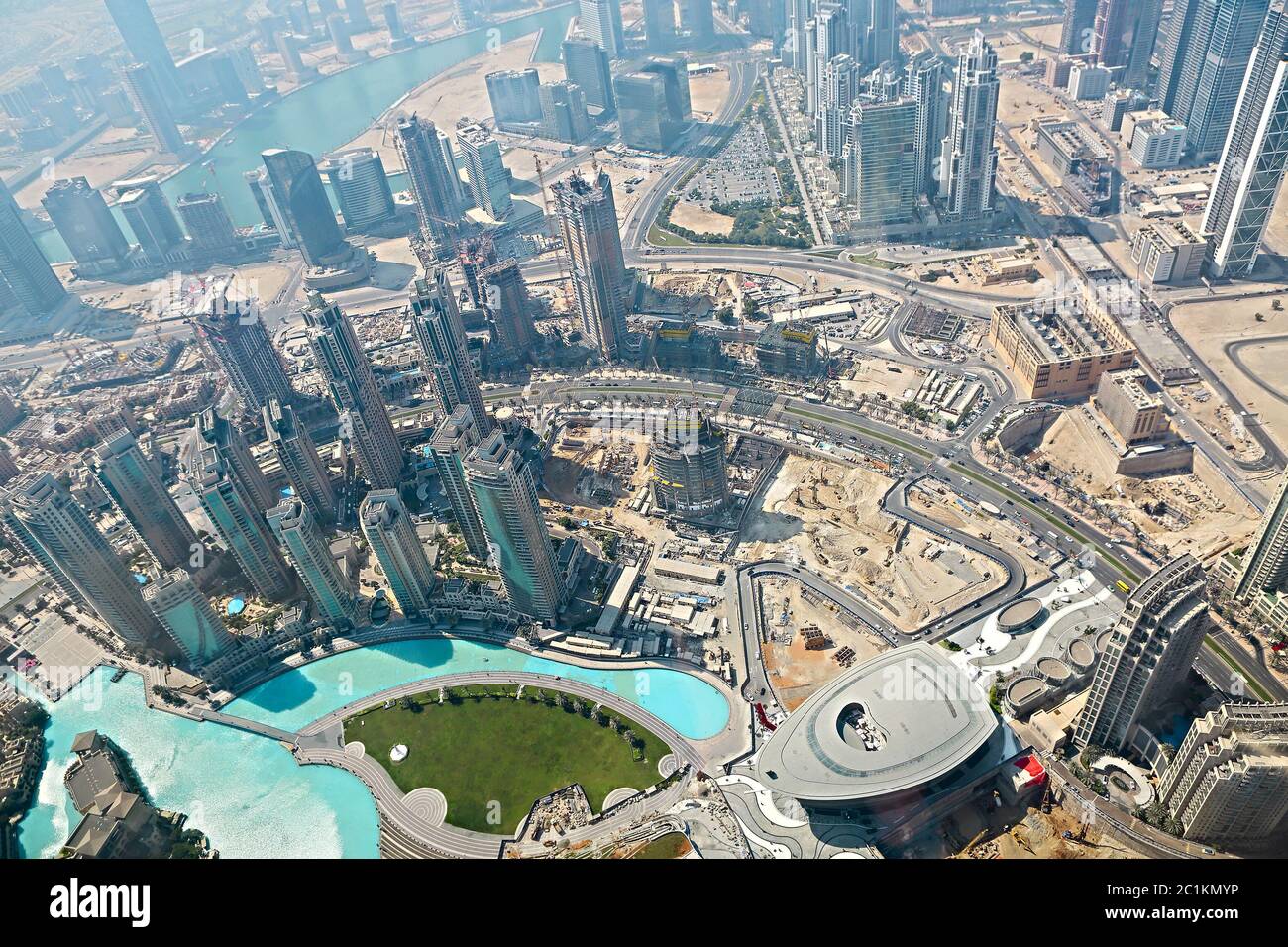 UAE. Aerial view from the height of Burj Khalifa Stock Photo - Alamy
