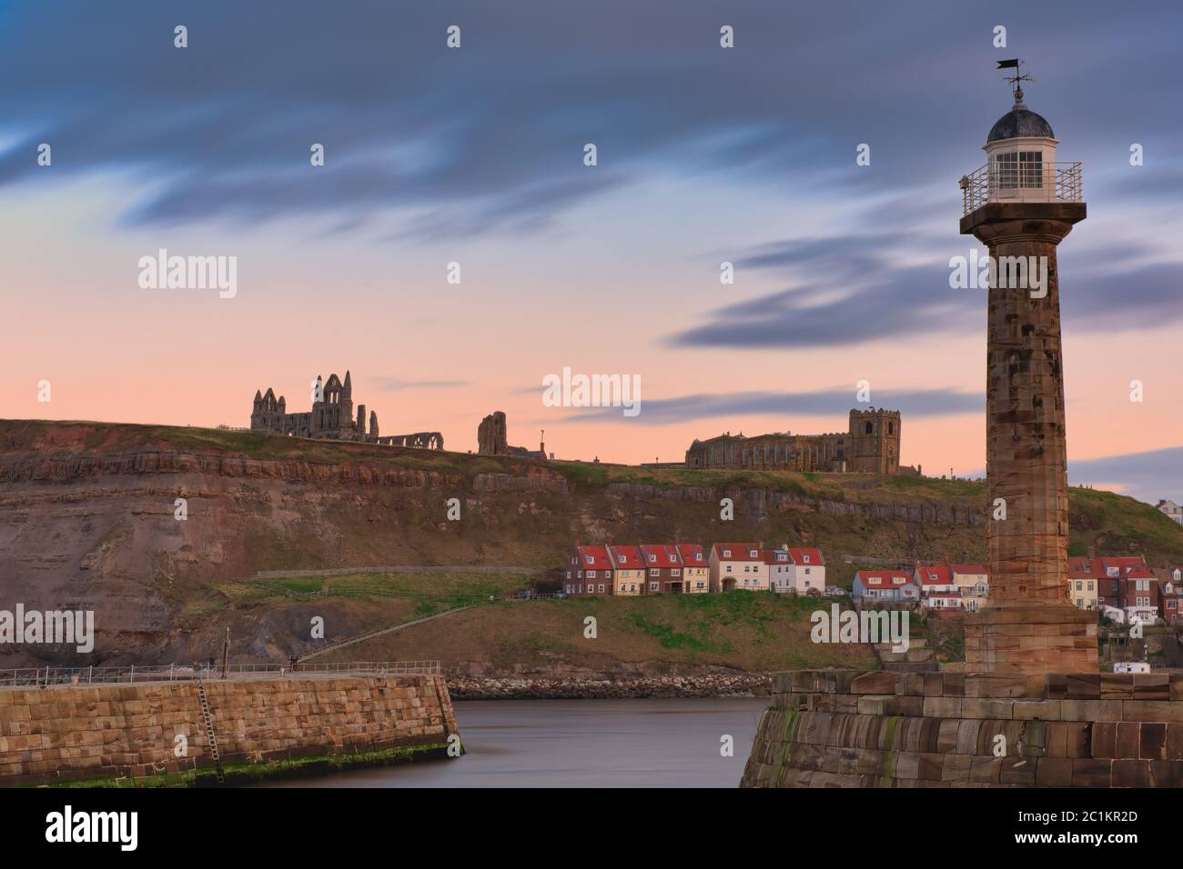 Golden whitby sunset hi-res stock photography and images - Alamy