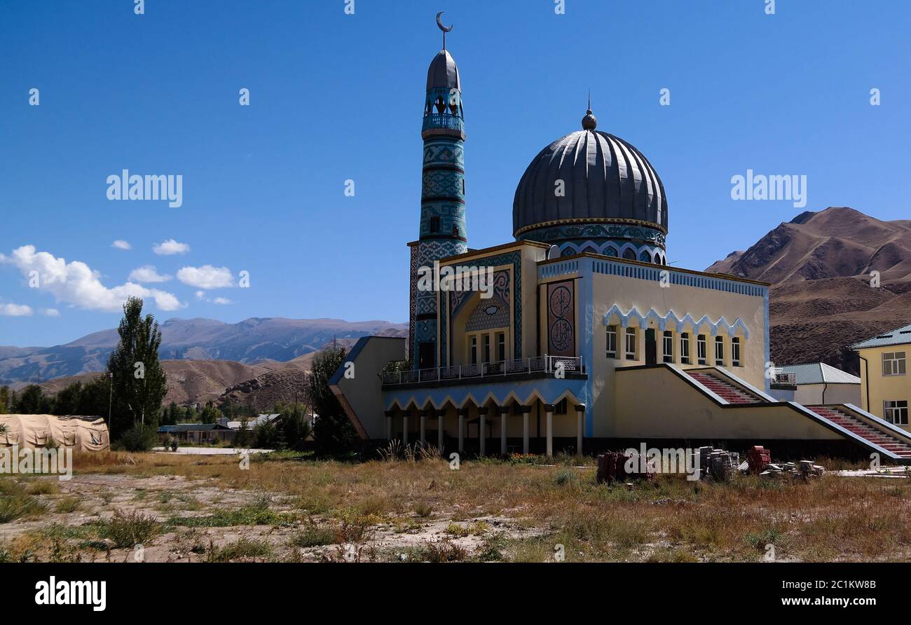 exterior view to Naryn Central Mosque, Kyrgyzstan Stock Photo - Alamy