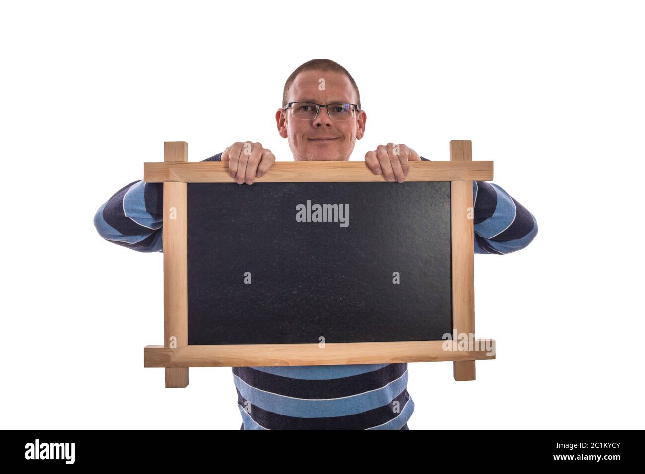 Man holds frame Stock Photo - Alamy