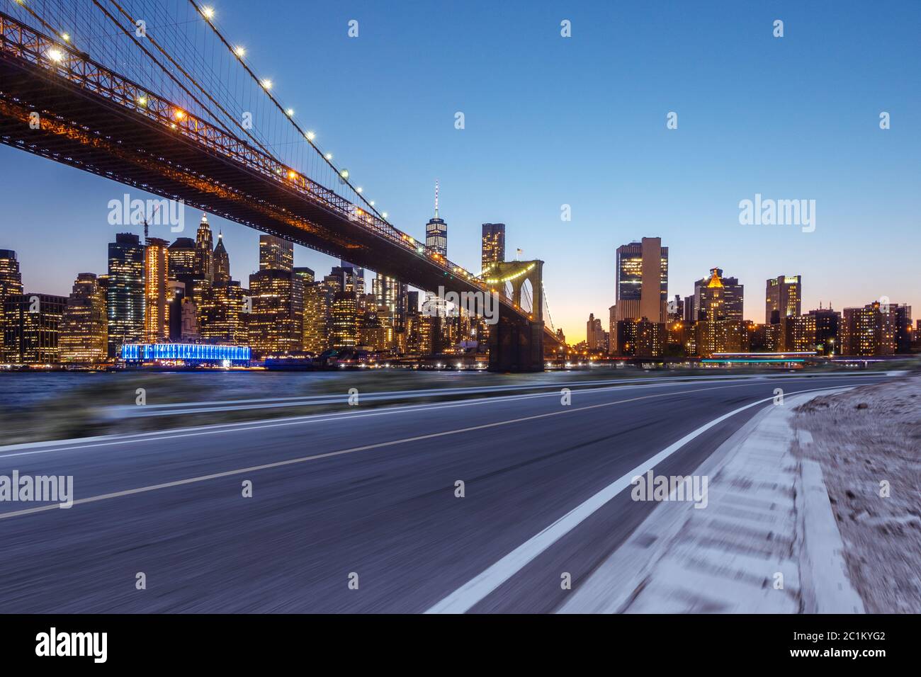 empty asphalt highway through modern city Stock Photo - Alamy