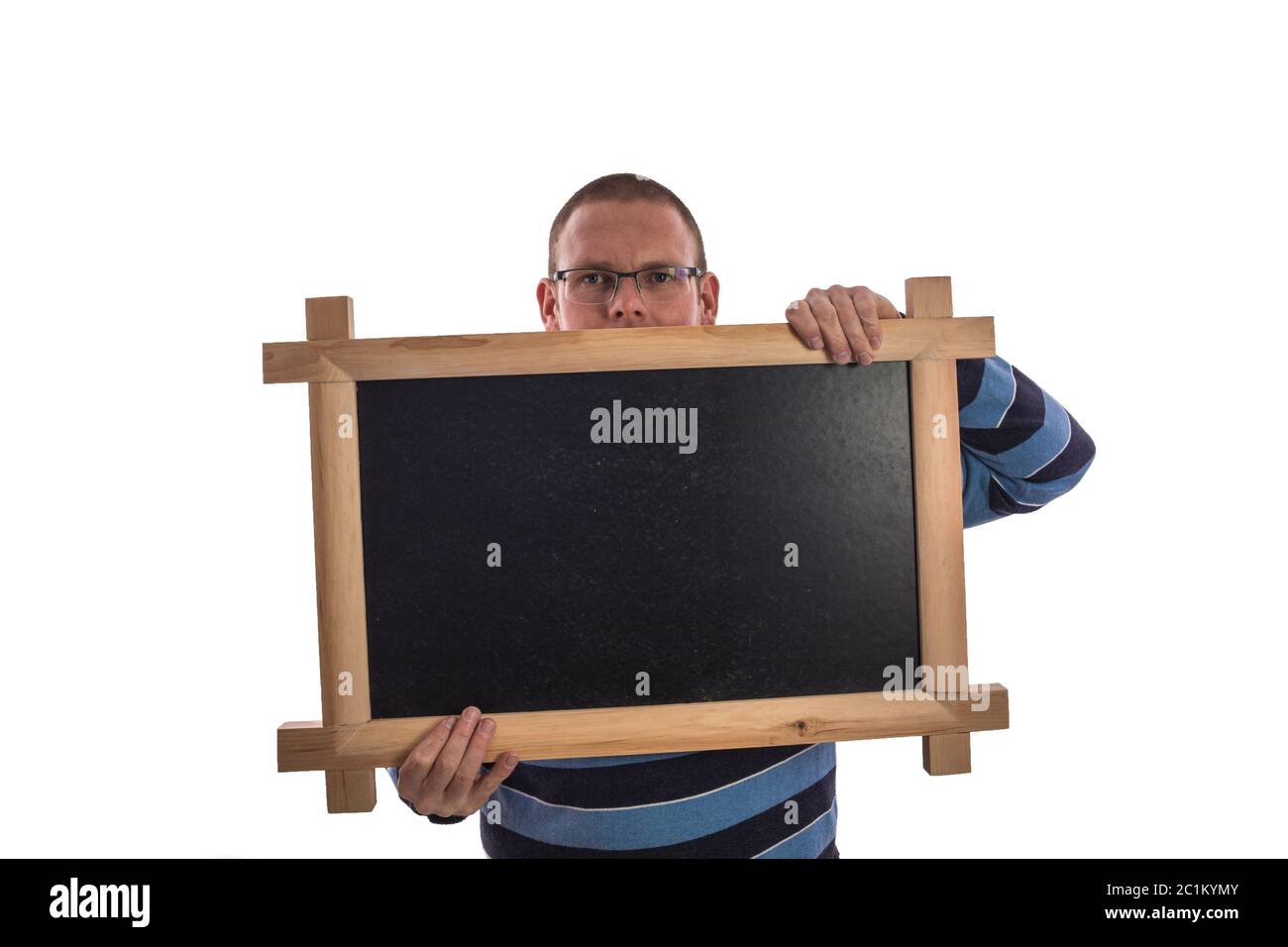 Man holds frame Stock Photo - Alamy