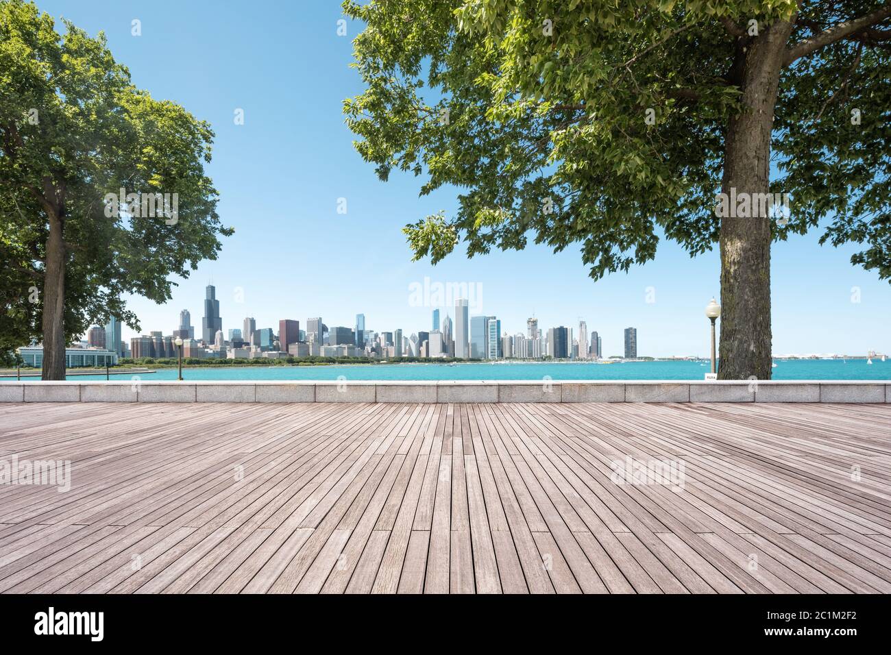 empty ground with skyline in garden Stock Photo - Alamy