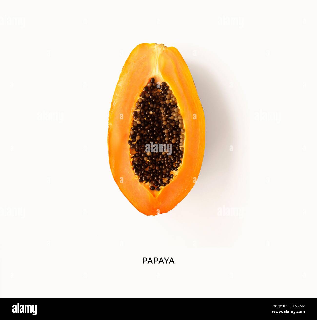 Creative layout made of papaya fruit. Flat lay. Food concept Stock ...