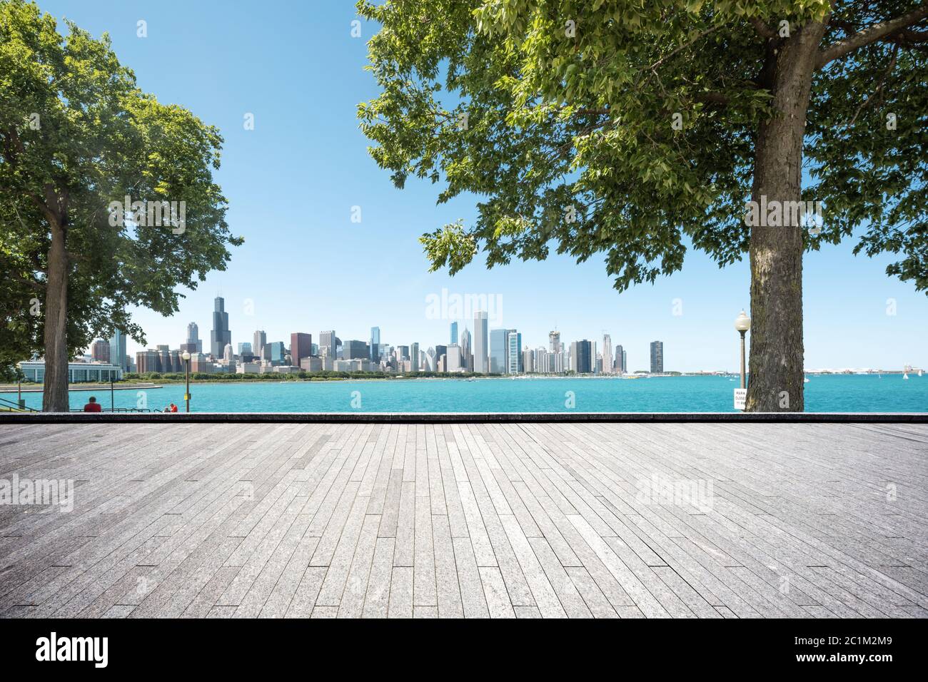 empty ground with skyline in garden Stock Photo - Alamy