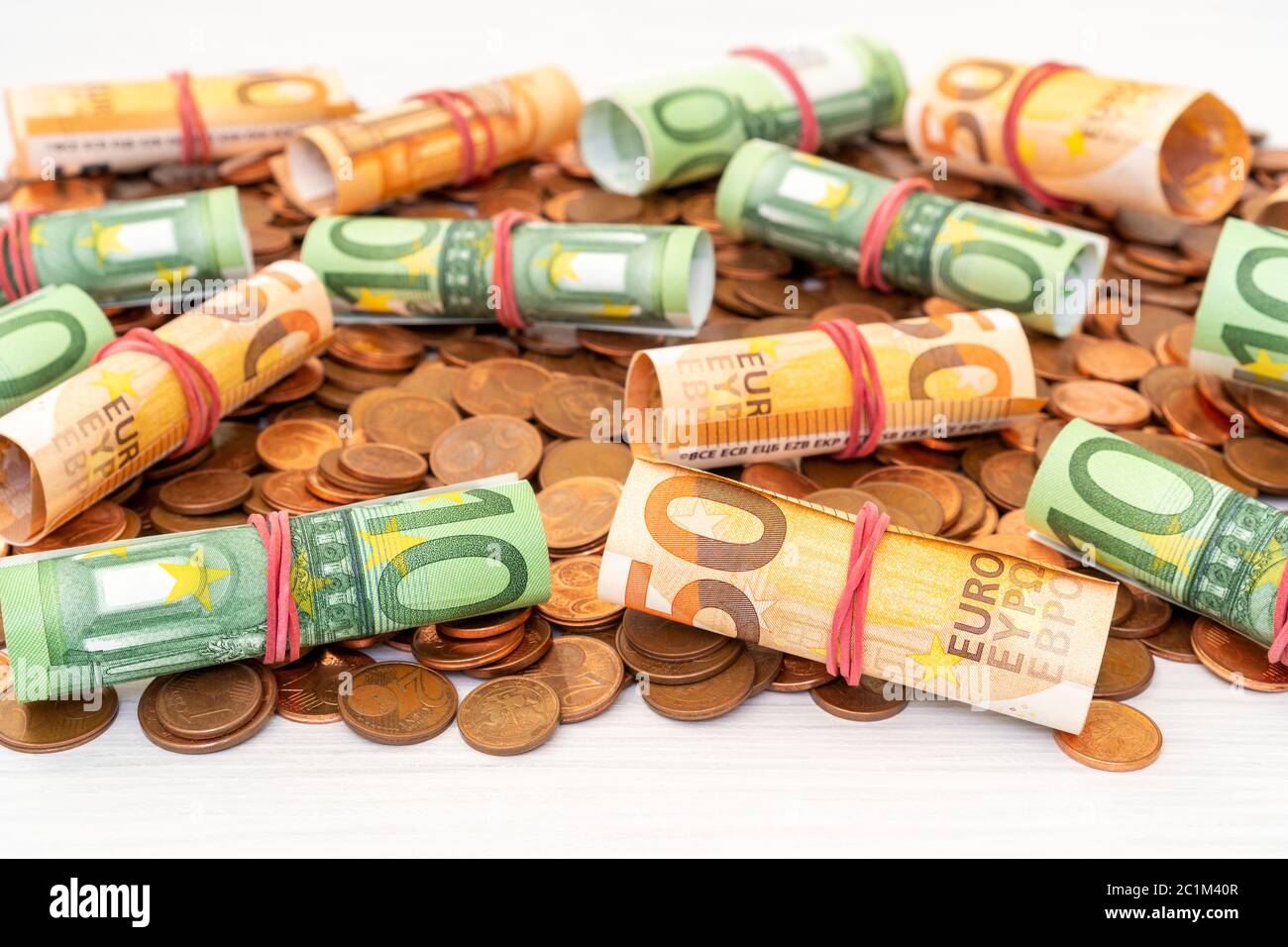 Pile of Euro currency Stock Photo - Alamy
