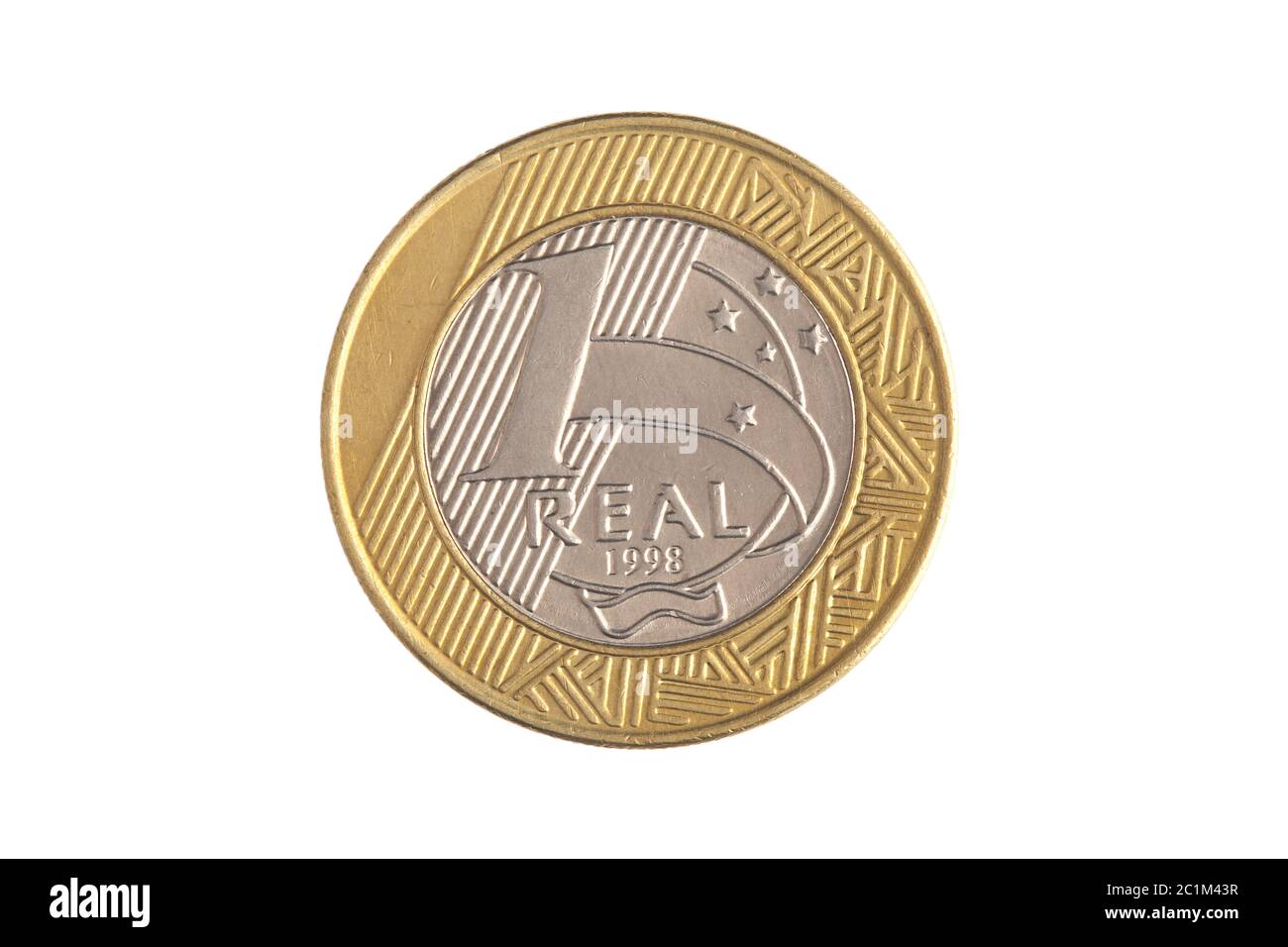 Brazilian "1 Real" coin Stock Photo - Alamy