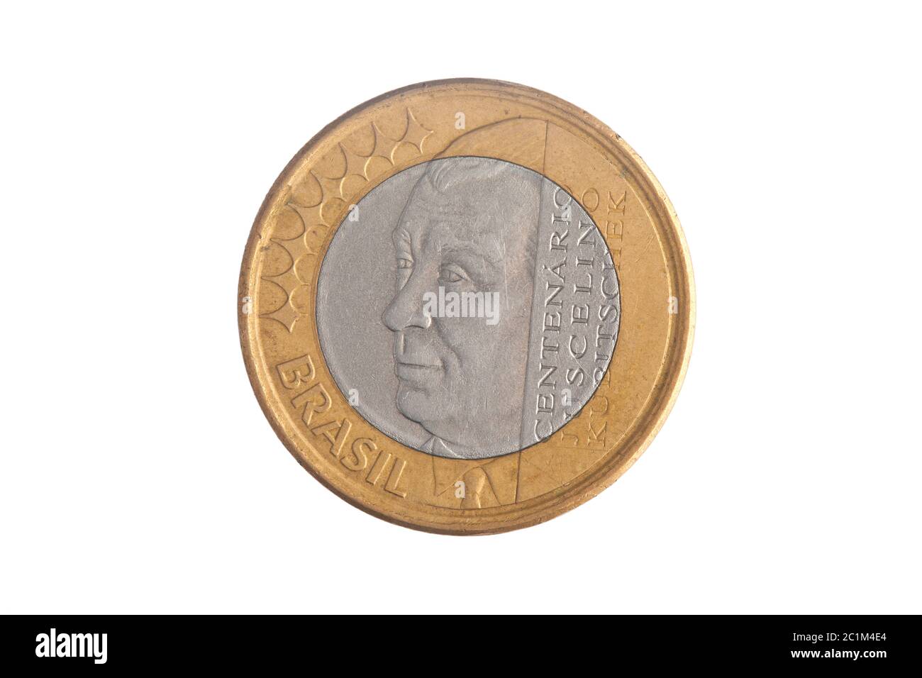 Brazilian "1 Real" coin Stock Photo - Alamy