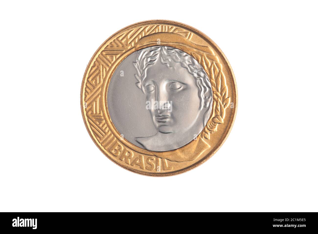 Brazilian "1 Real" coin Stock Photo - Alamy