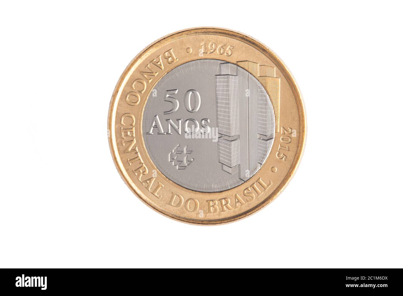 Brazilian "1 Real" coin Stock Photo - Alamy