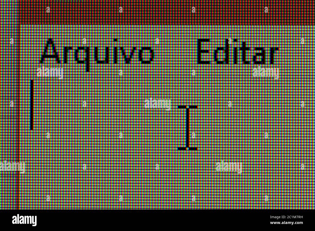 LED IPS monitor screen in extreme closeup macro magnification Stock ...