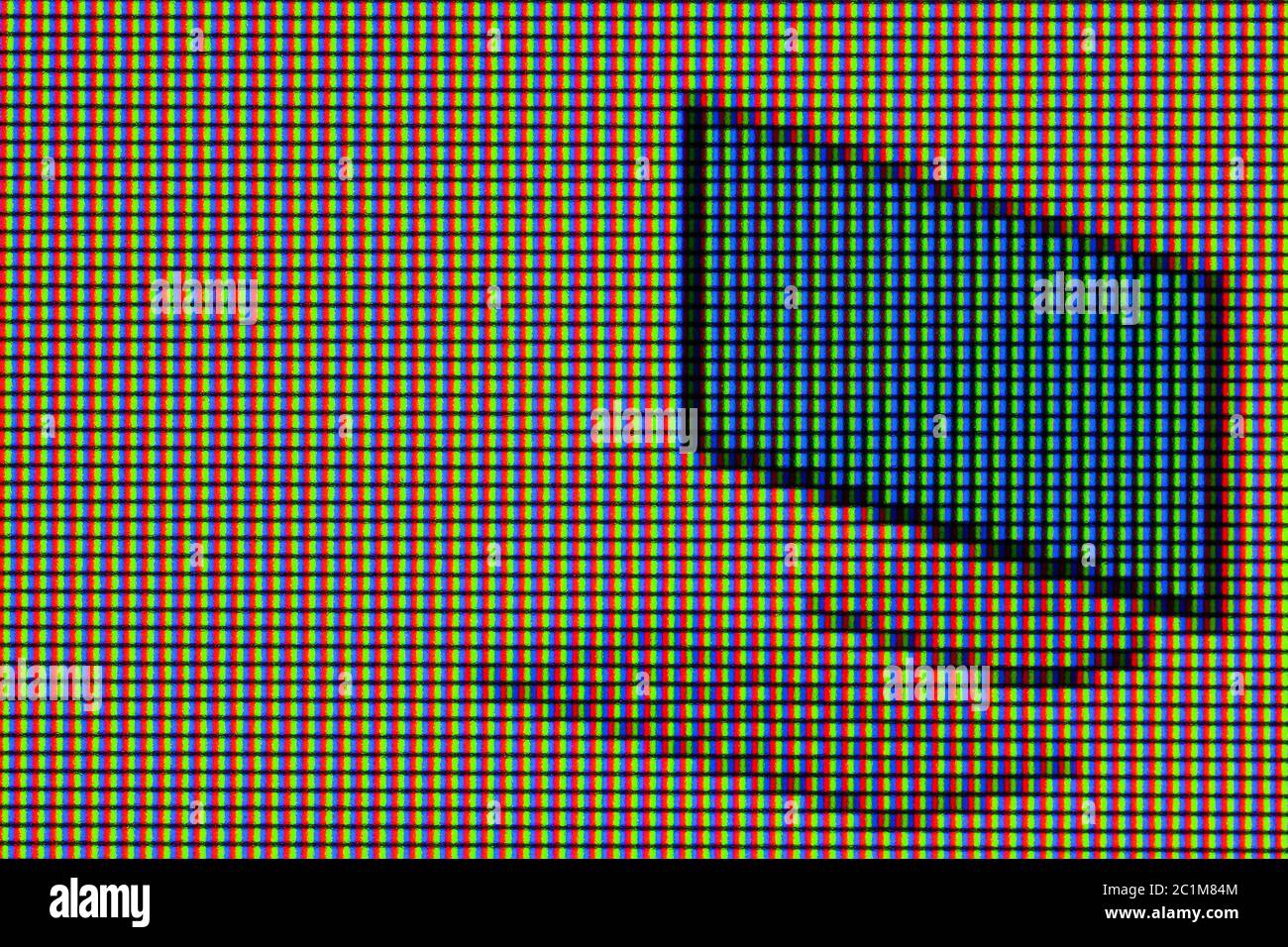 LED IPS monitor screen in extreme closeup macro magnification Stock ...