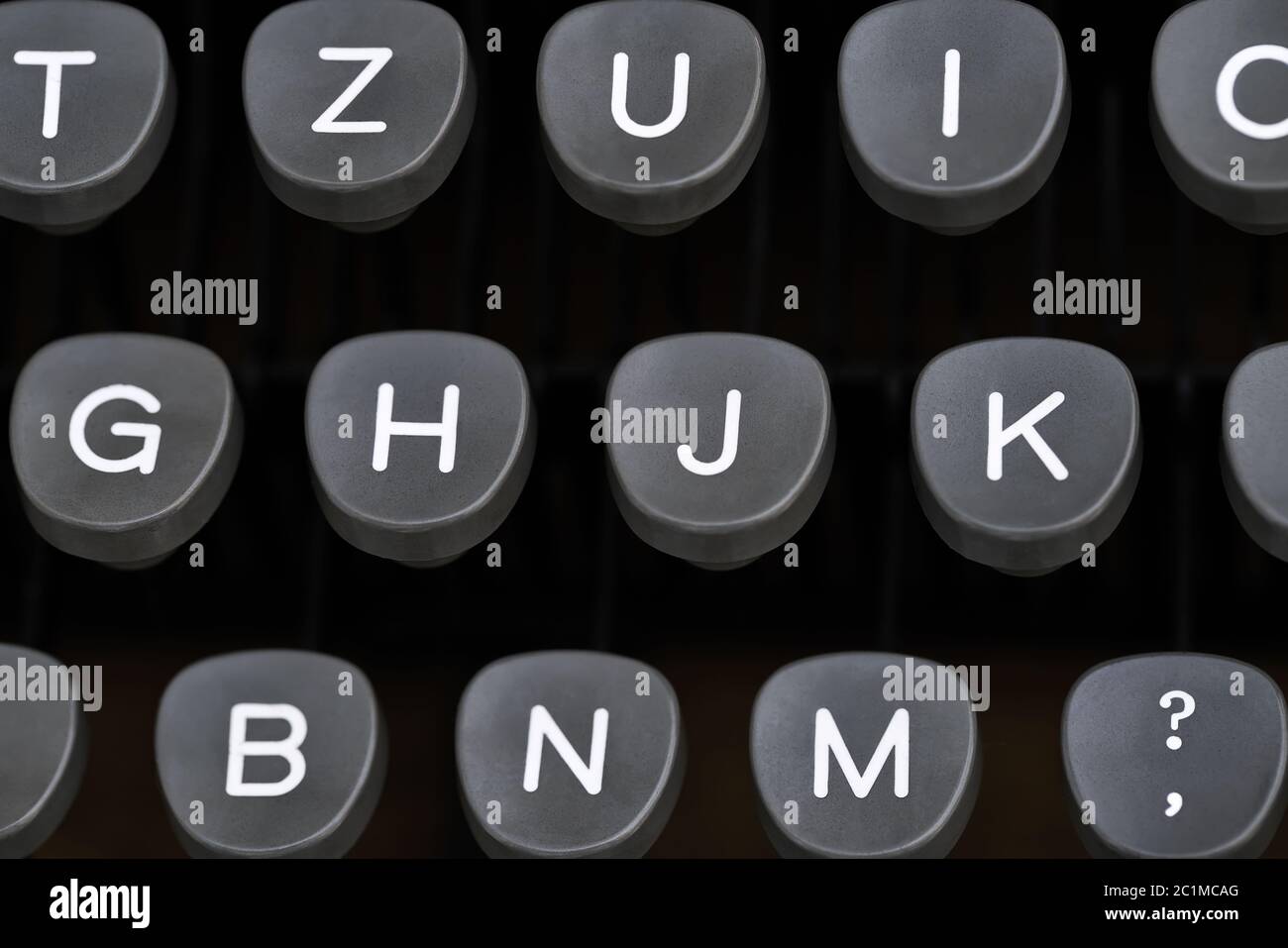 Retro typewriter in studio. Macro close up Stock Photo - Alamy