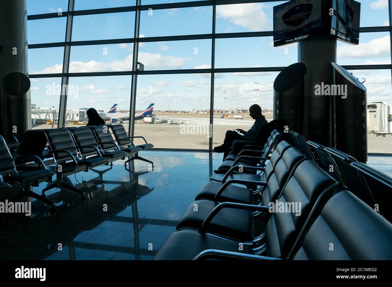 Large modern hall with windows and seats Stock Photo - Alamy