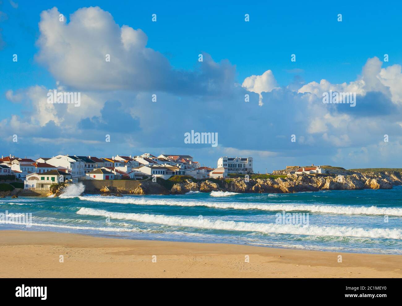 Ocean seaside town. Baleal, Portugal Stock Photo - Alamy