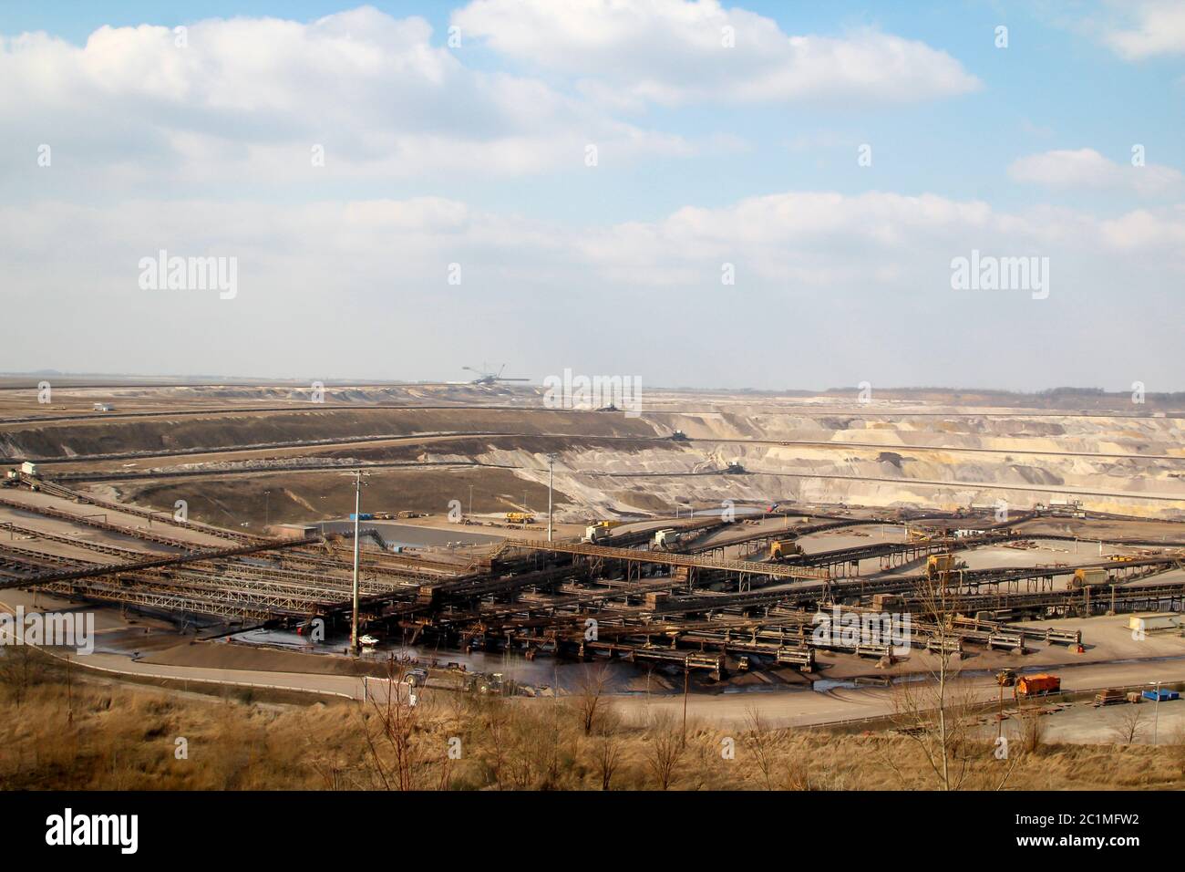 View into a day-building, mining area Stock Photo - Alamy