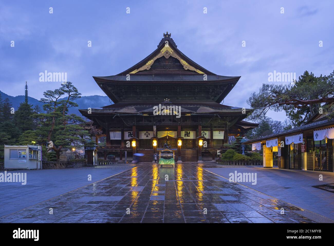 Zenkoji temple at night in Nagano, Japan Stock Photo - Alamy