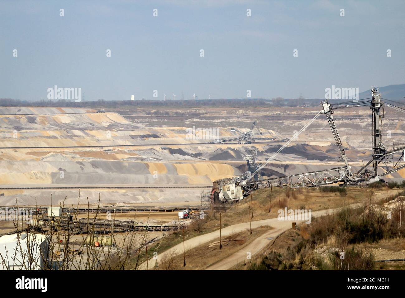 View into a day-building, mining area Stock Photo - Alamy