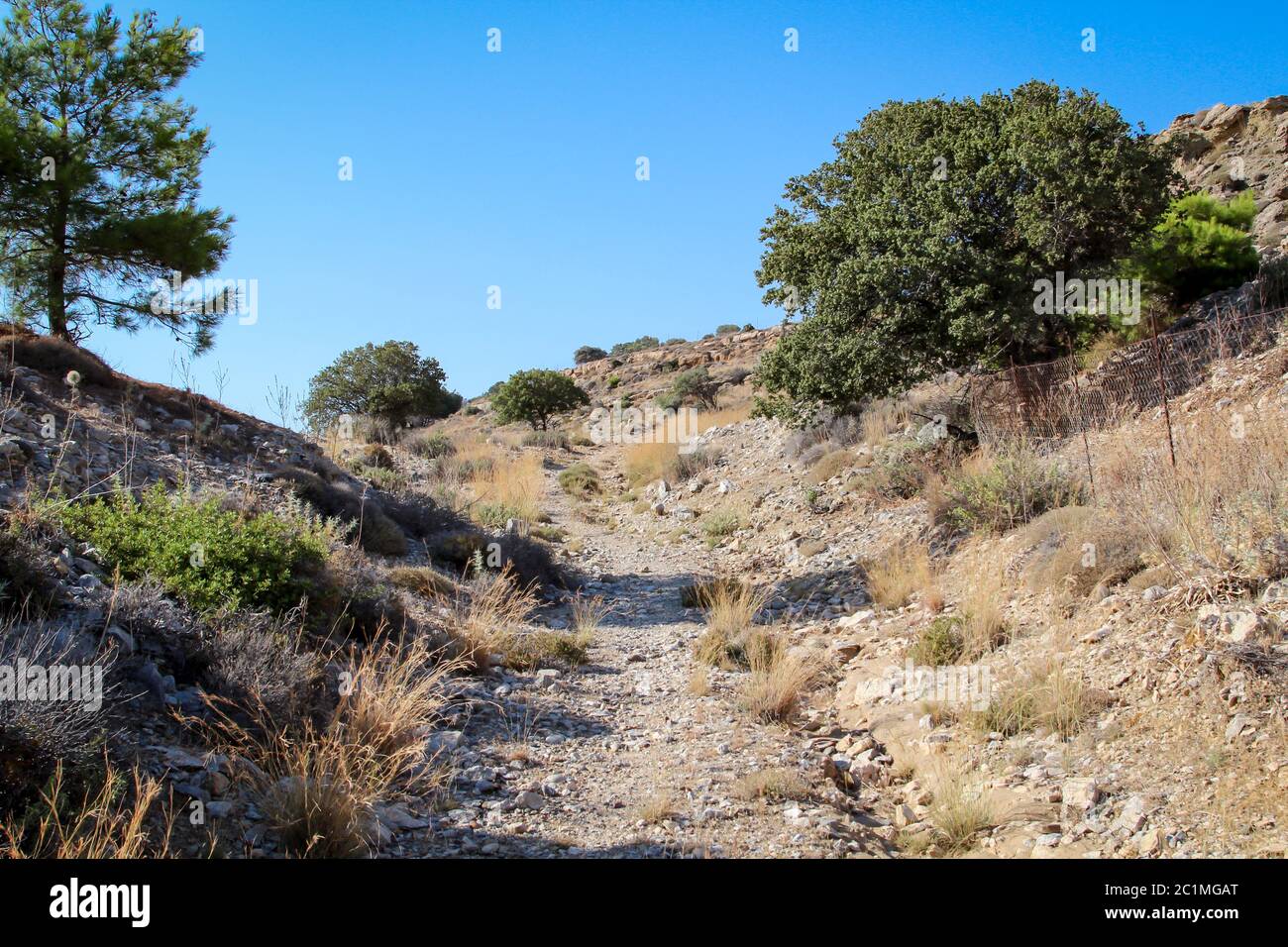 greek landscape with barren vegetation Stock Photo - Alamy