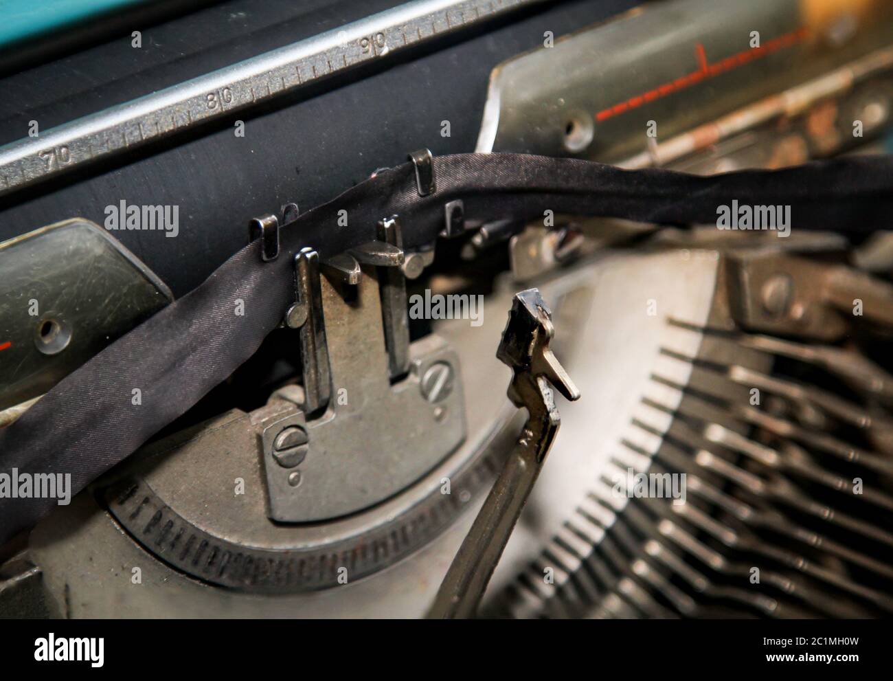Details of an old mechanical typewriter Stock Photo - Alamy