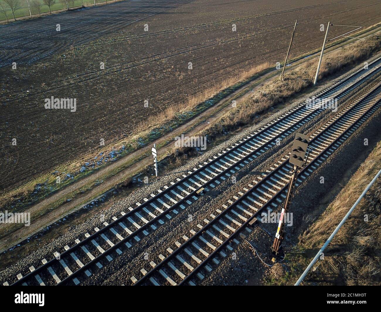 these are details of points, rails and infrastructure Stock Photo - Alamy