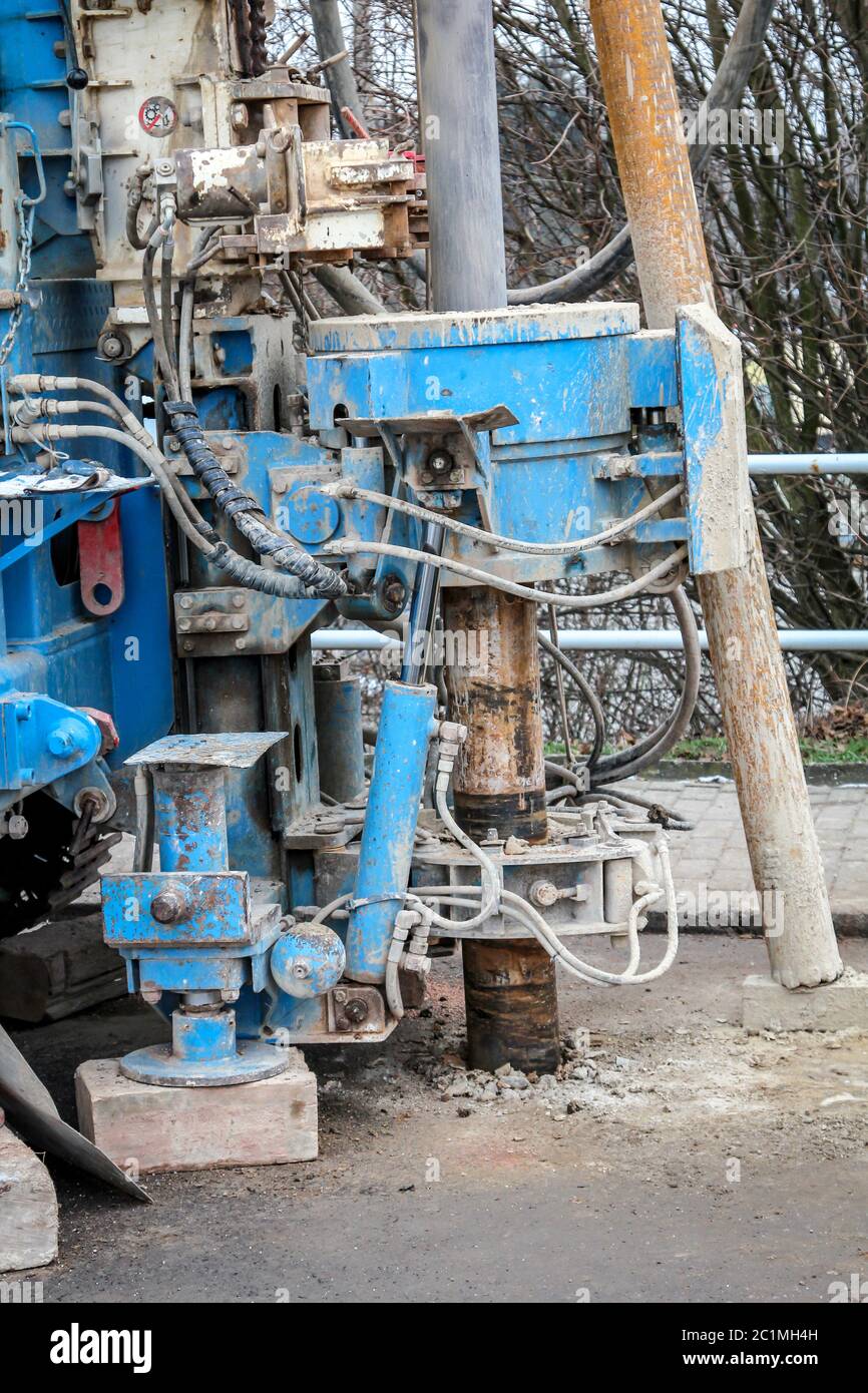 Details of a drill for soil sampling Stock Photo - Alamy