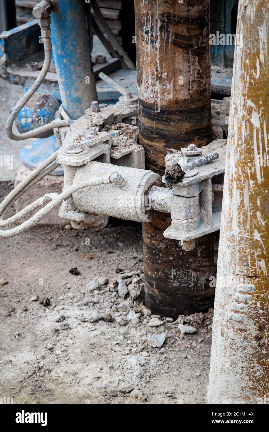 Details of a drill for soil sampling Stock Photo - Alamy
