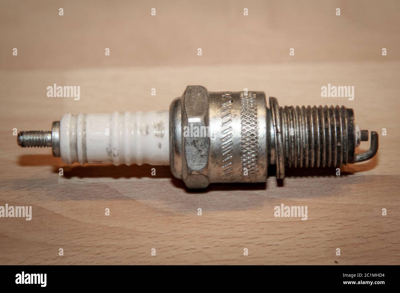 Detail of a spark plug Stock Photo - Alamy