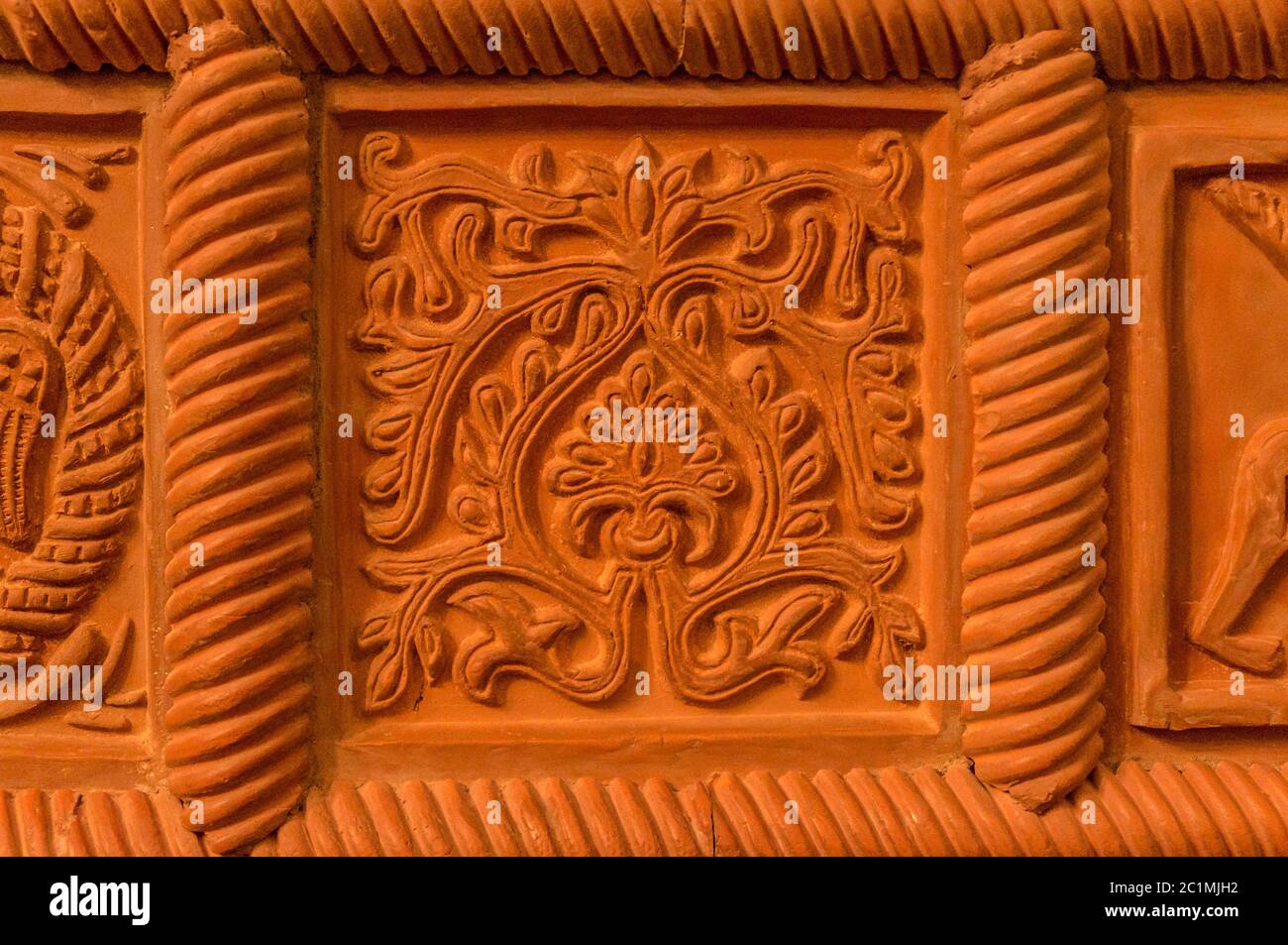 Traditional russian ornament on clay oven tiles Stock Photo - Alamy