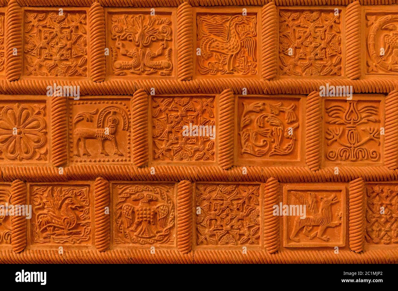 Traditional russian ornament on clay oven tiles Stock Photo - Alamy