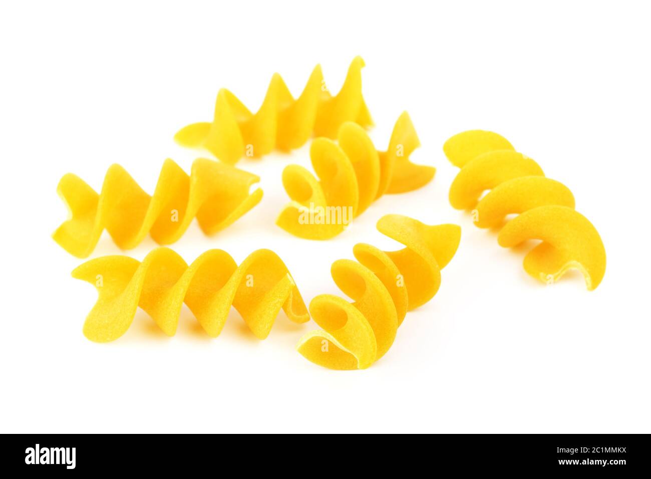 Raw Yellow Spiral Pasta Stock Photo - Alamy
